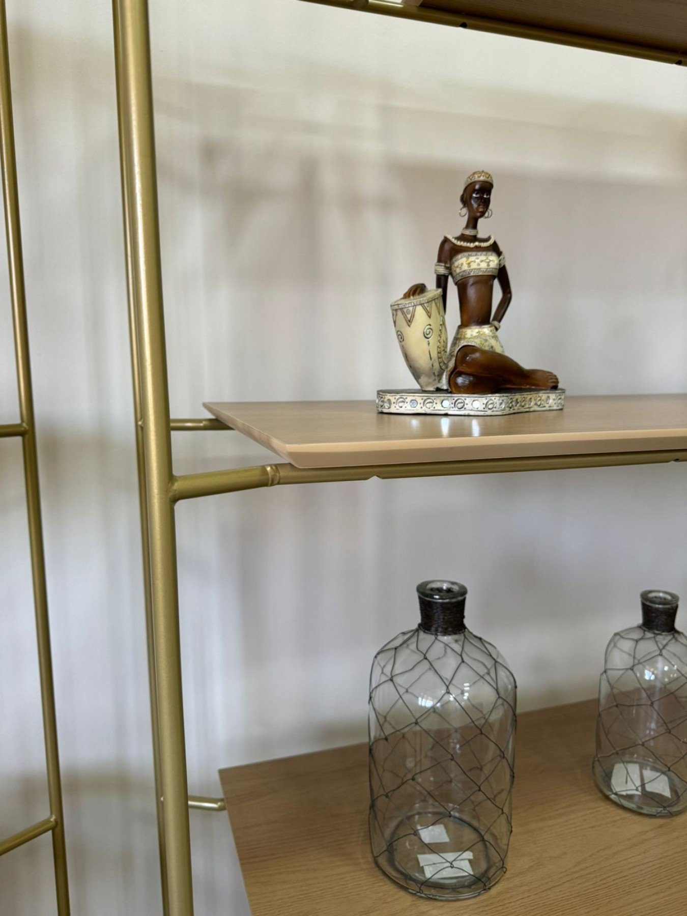 Estante Lazuli 100cm Metal Prateleiras em Madeira - Elitto Design