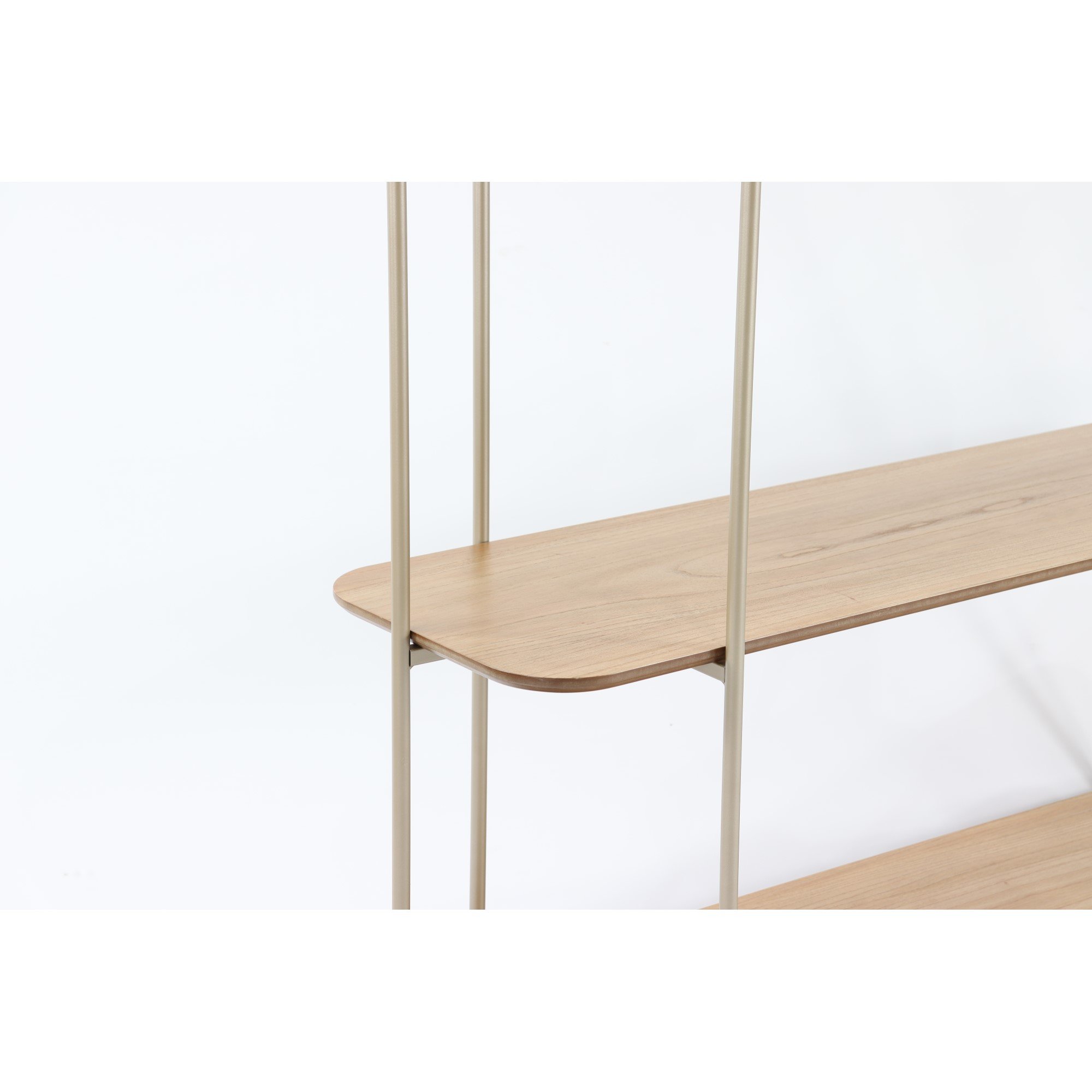 Estante Paris 180cm Estrutura Metal Prateleiras Em Madeira