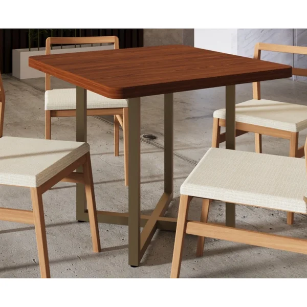 Mesa Uline Retangular 120x90cm Pés Em Metal Tampo Em MDF